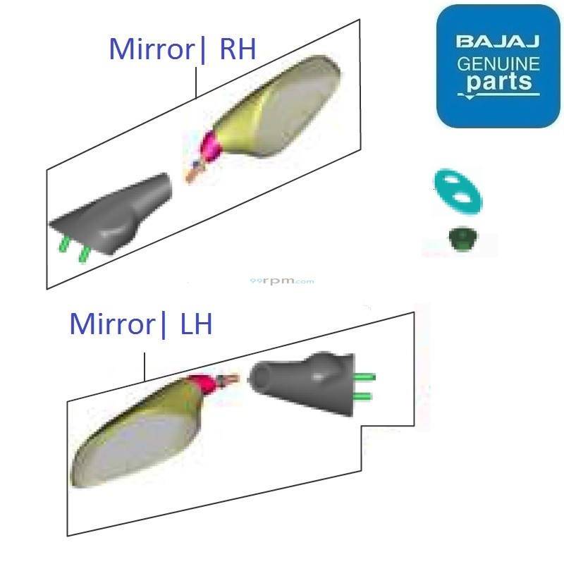 Pulsar 180F BS6(2020-21): Side Rear View Mirror