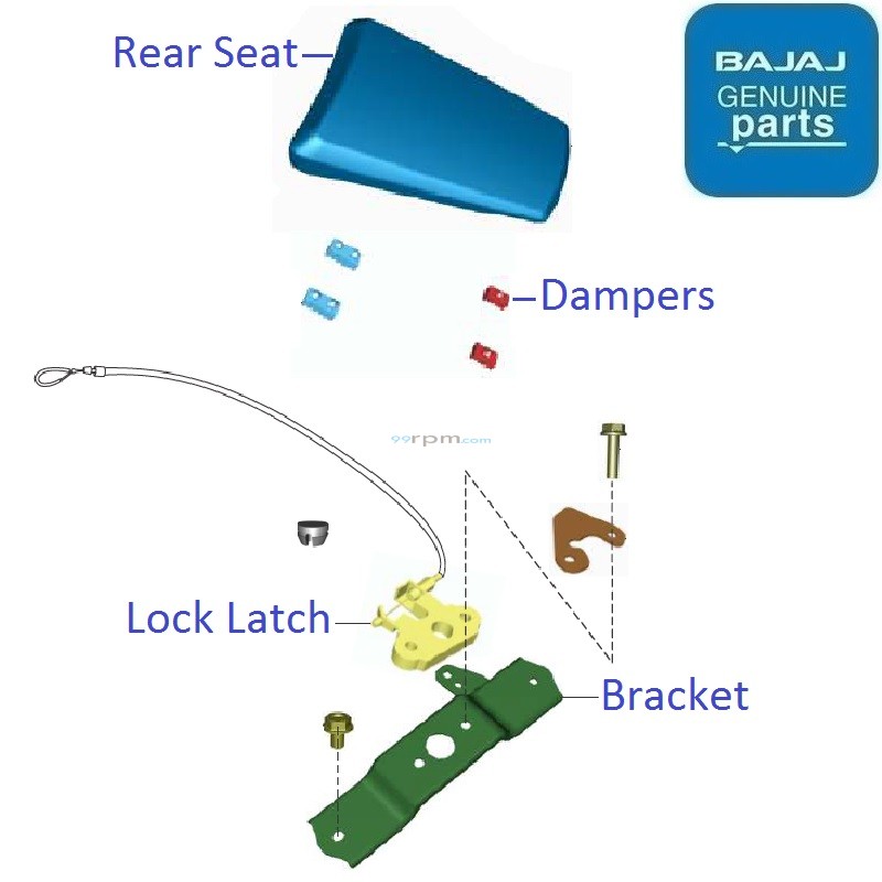 Bajaj Pulsar 220F (BS6, 2020): Rear Seat