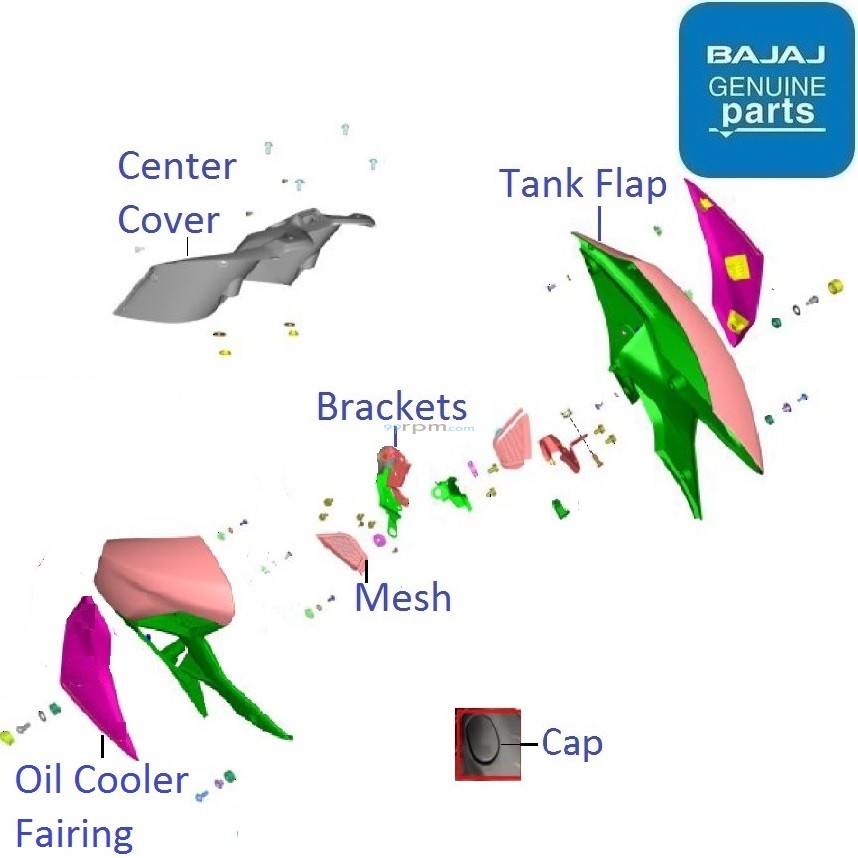 Bajaj Pulsar N250 (Single ABS, 2021-23): Tank Flap