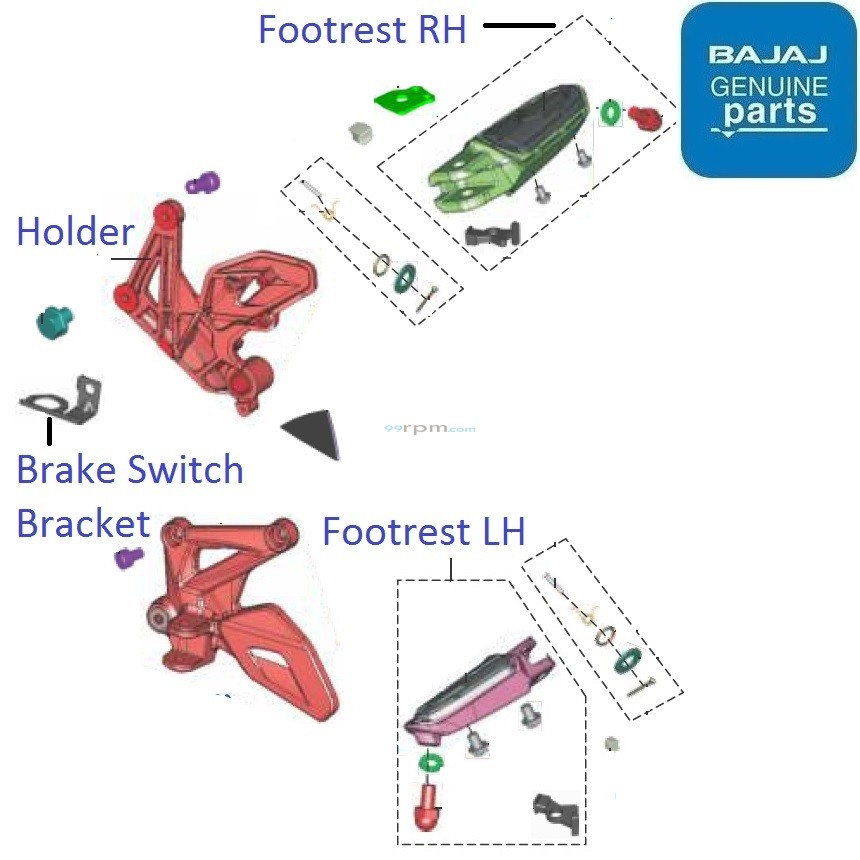 Bajaj Pulsar NS160 BS6: Front Footrest