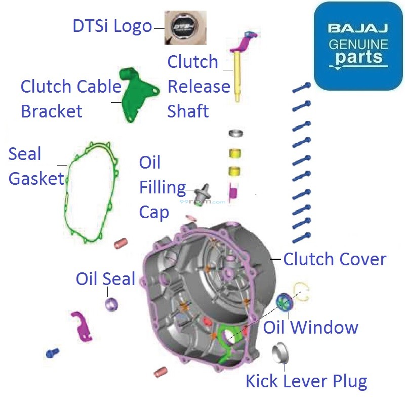 Bajaj Pulsar N160 (Dual ABS, 2022-23): Clutch Cover