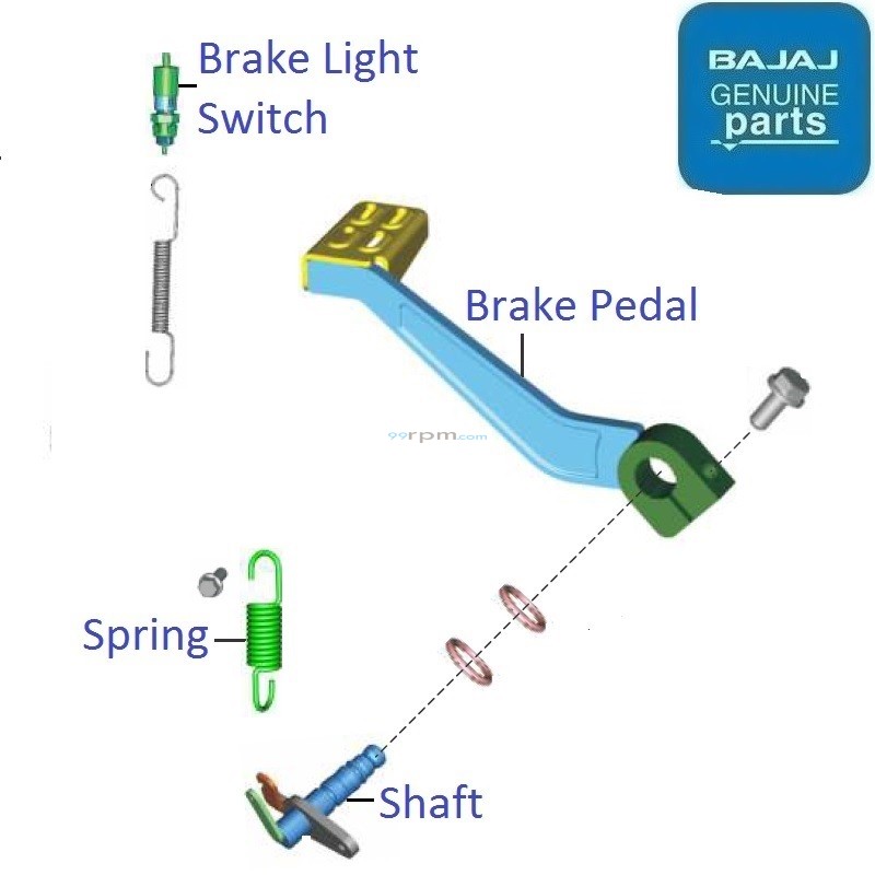Bajaj Pulsar RS200 (BS6, 2021-2023): Rear Brake Pedal