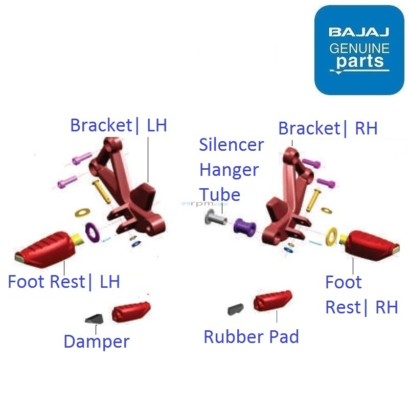Bajaj V12: Rear Footrest