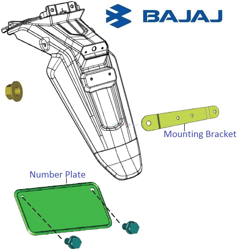 Bajaj Pulsar AS200: Rear Number Plate