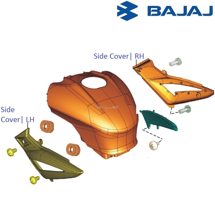 Bajaj Pulsar 200NS: Side Covers