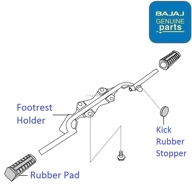 Bajaj XCD 135: Front Footrest