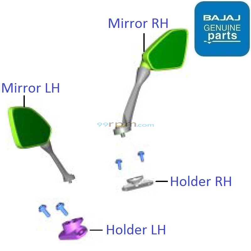 Bajaj Pulsar F250 (Single ABS, 2021-23): Rear View Mirror