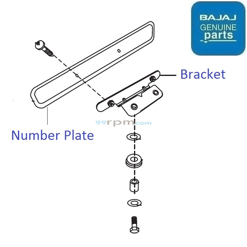 Bajaj Boxer BM150: Front Number Plate