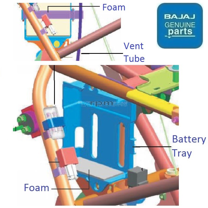 Discover 125ST(2012-2014): Battery Tray & Relays