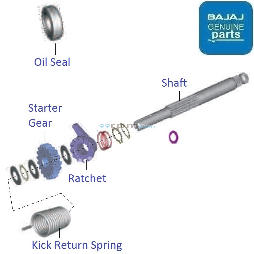 Discover 150F (2014-2016): Kick Starter Shaft