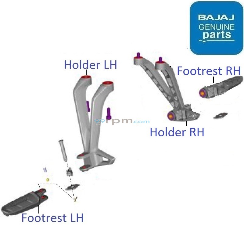 Bajaj Pulsar F250 (Twin Channel ABS, 2021-23): Rear Footstep