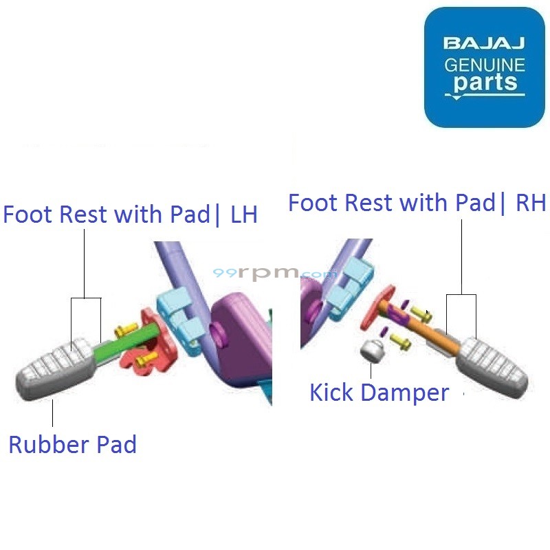 Bajaj V12: Front Footrest