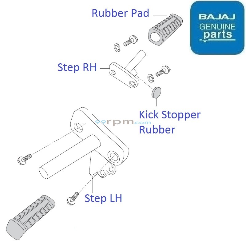 Bajaj Discover 125 Reintroduced(2015-2017): Front Footrest