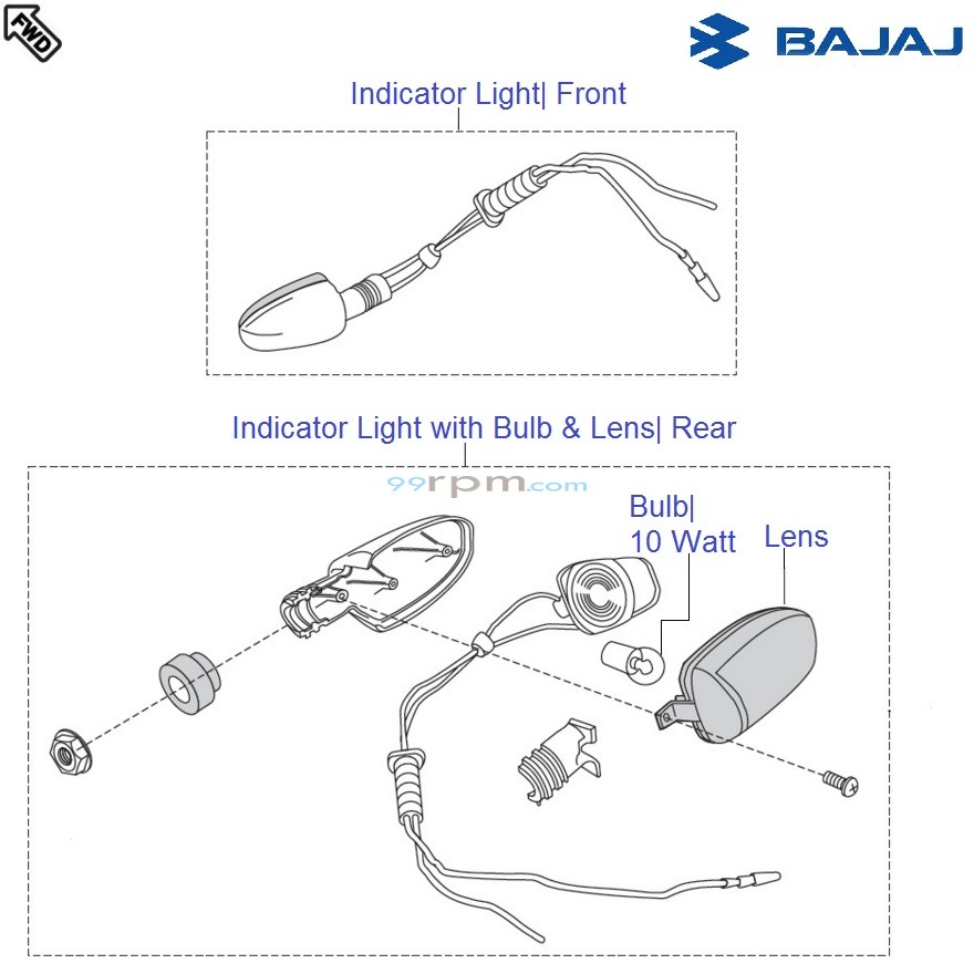 Bajaj Pulsar 150 UG4 DTS-i: Indicator Lights