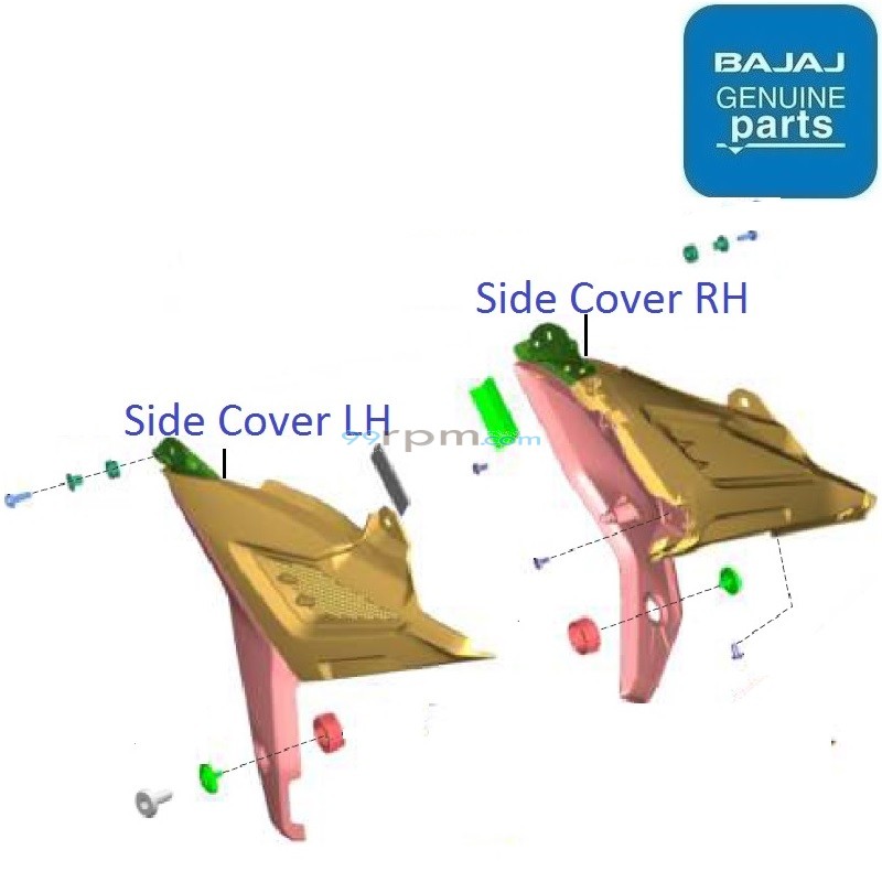 Bajaj Pulsar N250 (Twin Channel ABS, 2021-23): Side Cover