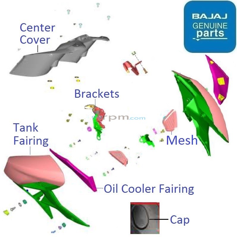 Bajaj Pulsar N250 (Twin Channel ABS, 2021-23): Tank Flap
