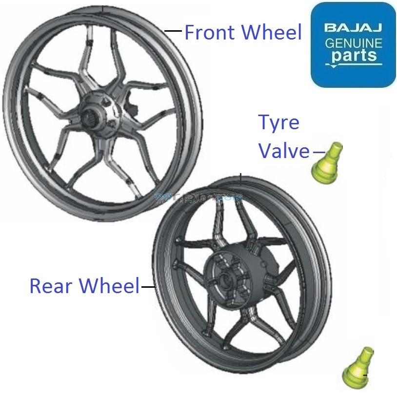 Bajaj Pulsar NS200 (USD Fork, 2023): Alloy Wheel Rim