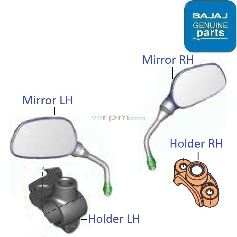 Bajaj Pulsar 125 Single Seat (BS6, 2020-21): Side Rear View Mirror