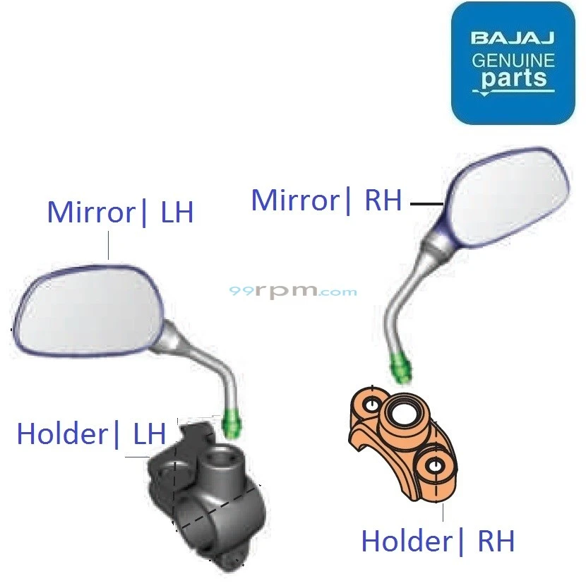 Bajaj Pulsar 150 Twin Disc UG5 BS4 : Side Mirror| Looking Glass