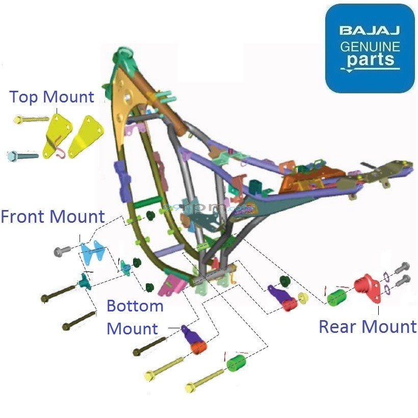 Bajaj Pulsar 180 BS4 UG5: Engine Mounts