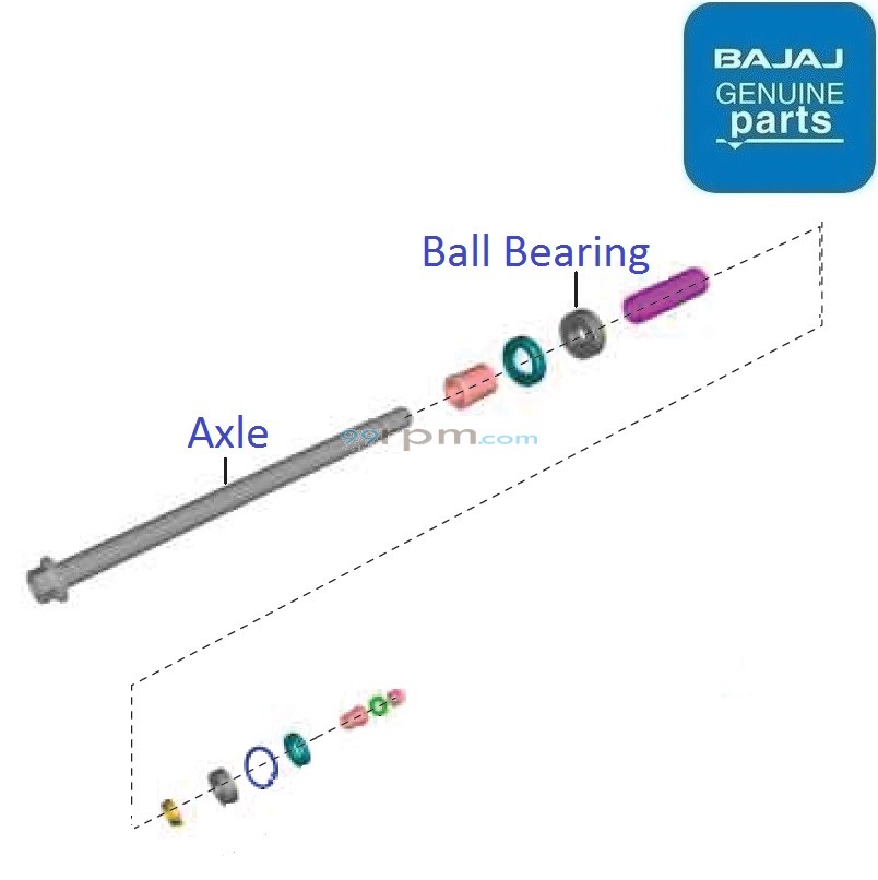 Bajaj Pulsar N160 (Single ABS, 2022-23): Front Wheel Axle