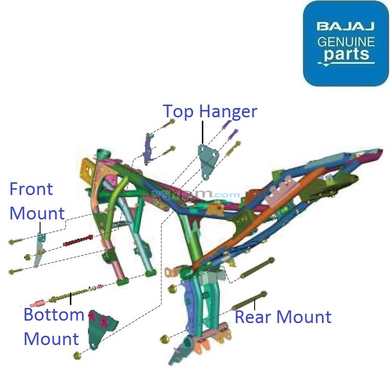 Bajaj Pulsar N160 (Dual ABS, 2022-23): Engine Mounts