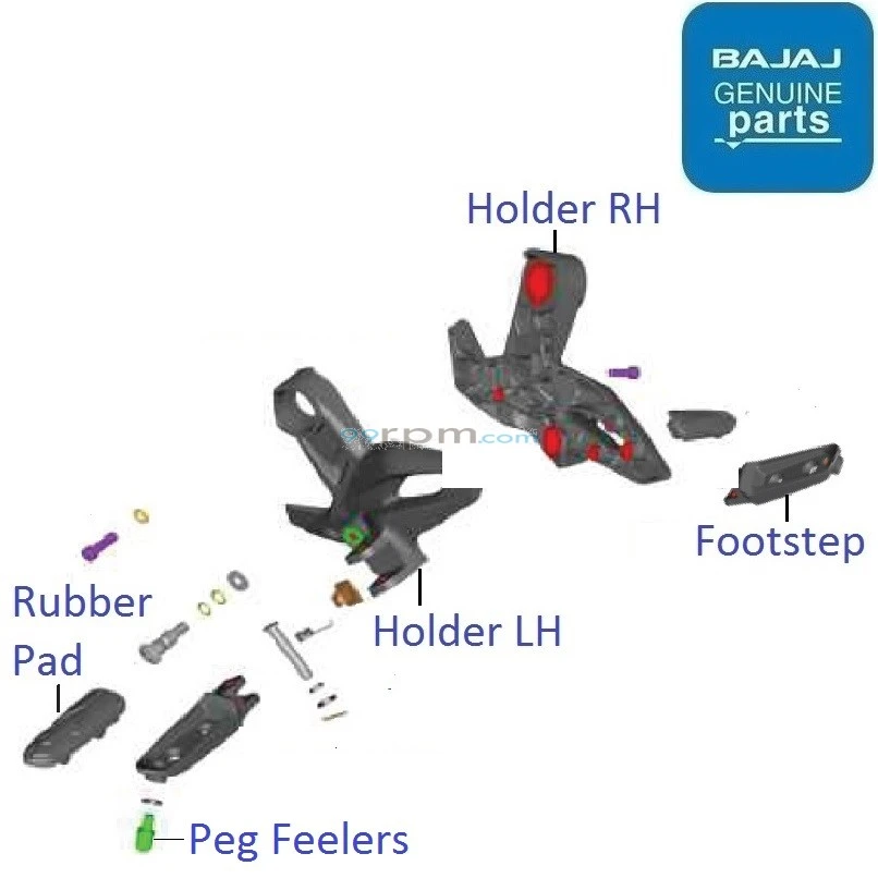 Bajaj Pulsar N160 (Dual ABS, 2022-23): Front Footstep