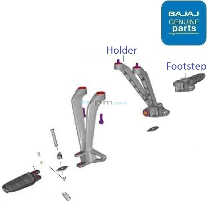 Bajaj Pulsar N160 (Dual ABS, 2022-23): Rear Footstep