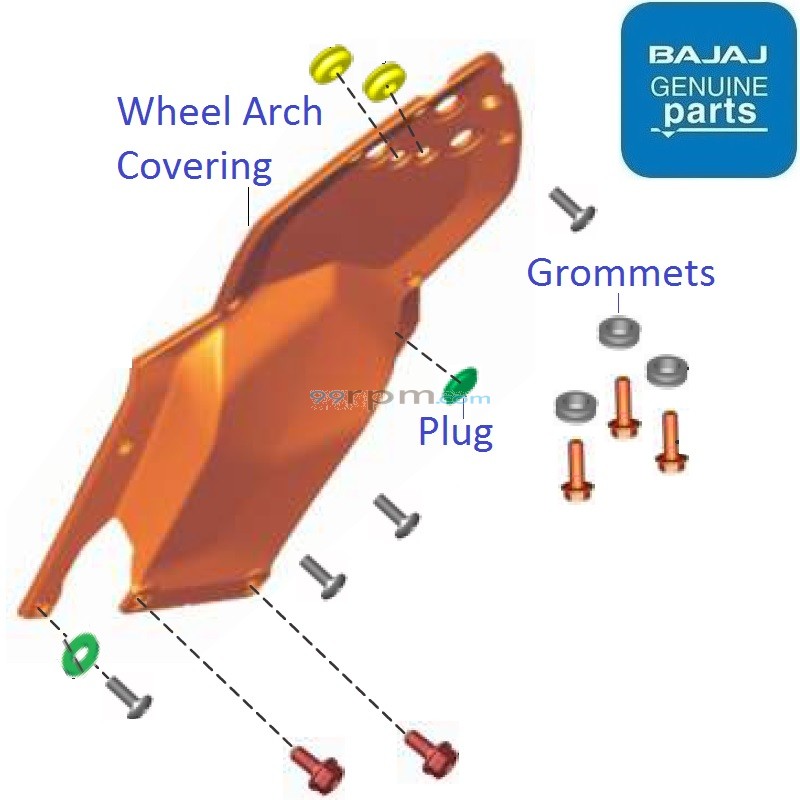 Bajaj Pulsar RS200 (BS6, April-Sept 2020): Rear Wheel Arch Covering