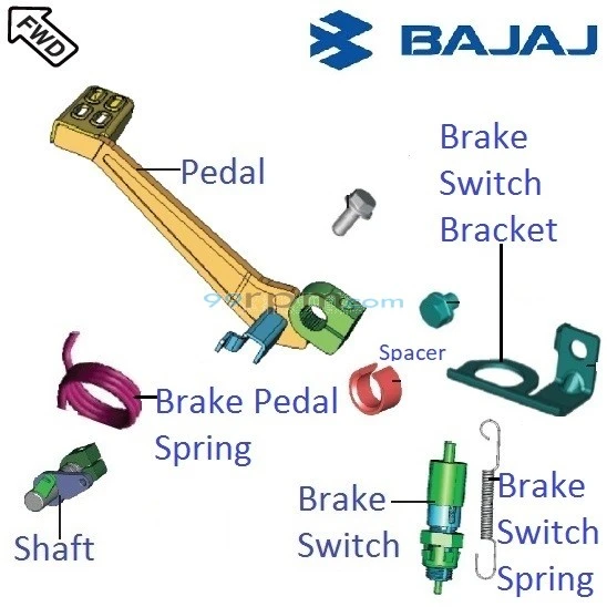 Bajaj Pulsar 200NS: Rear Brake Pedal