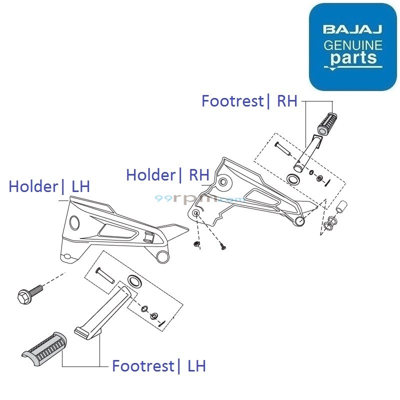 Bajaj Pulsar 220 DTS-Fi: Rear Footrest
