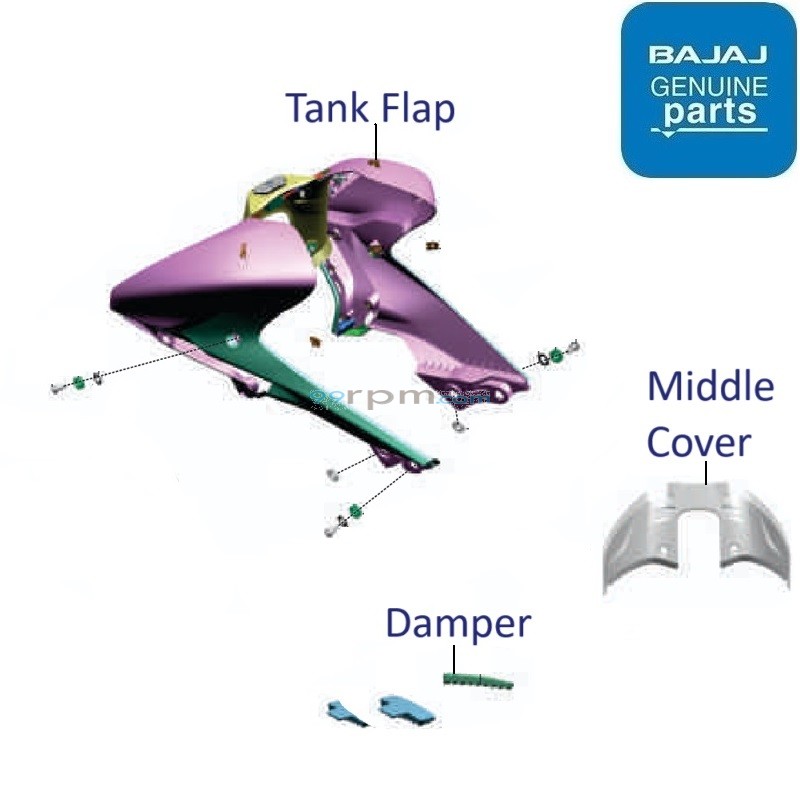 Bajaj Pulsar N125 (2024-25): Tank Flap