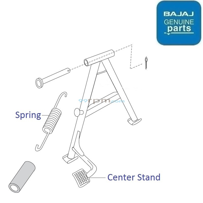 Bajaj XCD 135: Center Stand