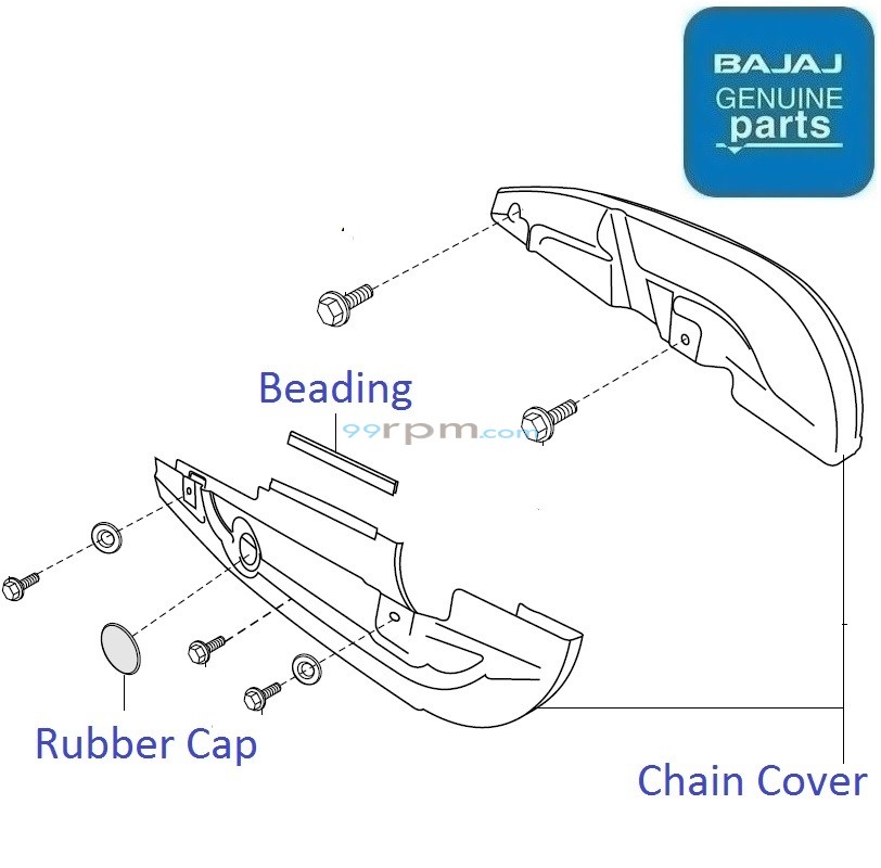 Bajaj XCD 135: Chain Cover