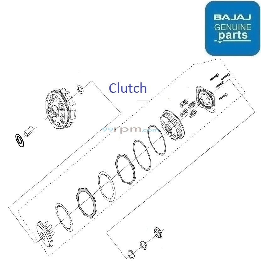 Bajaj XCD 135: Clutch