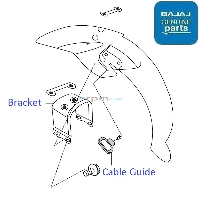 Bajaj XCD 135: Front Mudguard