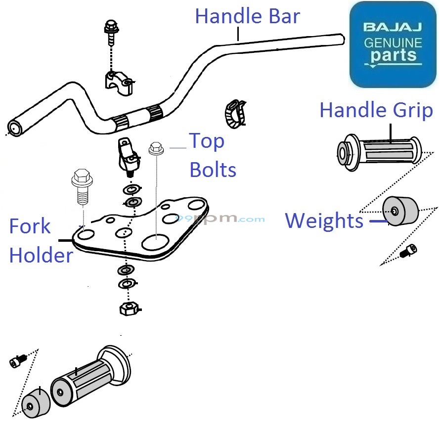Bajaj XCD 135: Handle