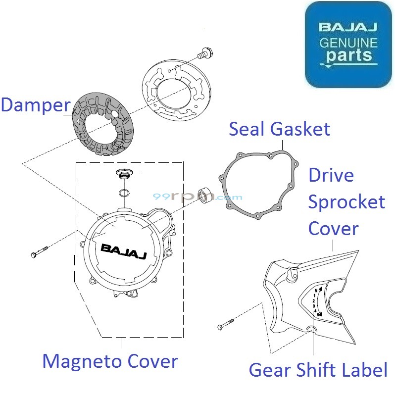 Bajaj XCD 135: Magneto Cover