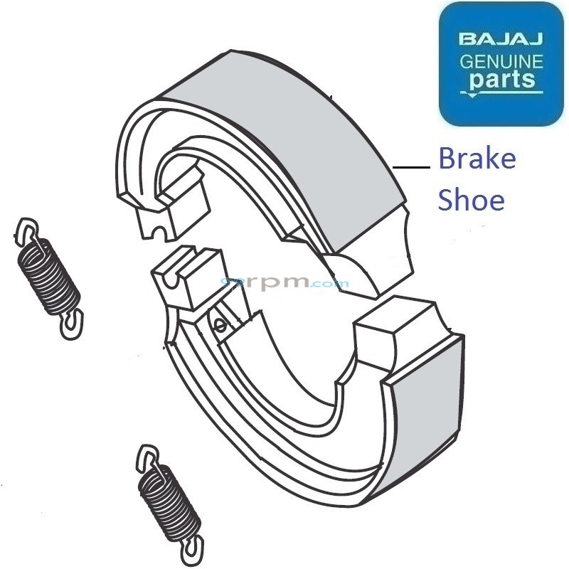 Bajaj XCD 135: Rear Brake Shoes
