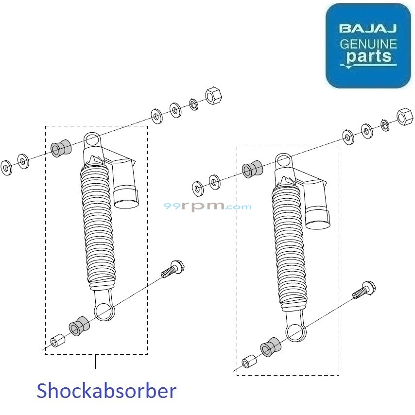 Bajaj XCD 135: Rear Shockabsorber