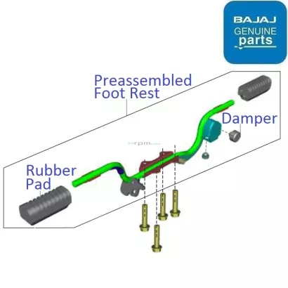 Bajaj CT110 (BS4, 2019-20): Front Foot Rest