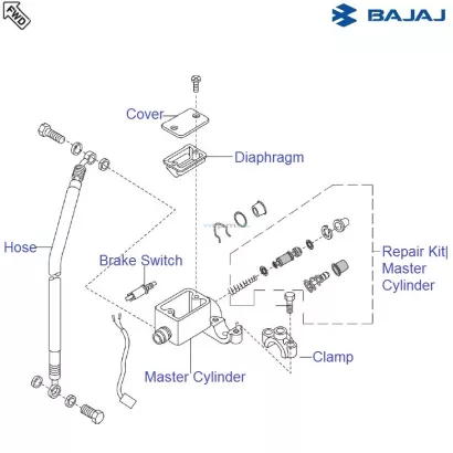 Bajaj Avenger 180 DTSi: Front Brake Master Cylinder