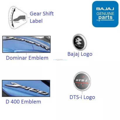 Bajaj Dominar 400: Logos & Emblems