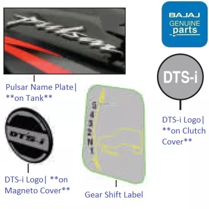 Bajaj Pulsar 135LS UG BS4 DTSi: Logos
