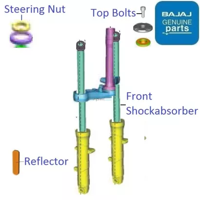 Bajaj Pulsar N250 (Twin Channel ABS, 2021-23): Front Suspension Fork