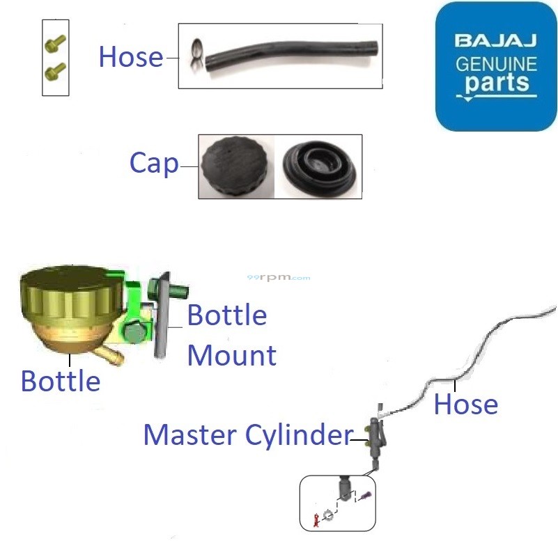 Bajaj Pulsar NS160 (USD Fork, 2023): Rear Master Cylinder