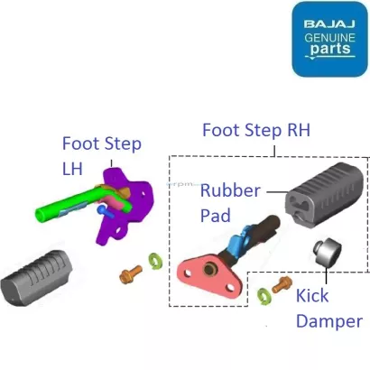 Platina 100 (BS6, 2020-21): Front Footrest