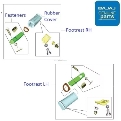 Bajaj Pulsar 180 BS4 UG5: Front Footrest