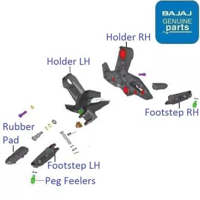 Bajaj Pulsar N160 (Single ABS, 2022-23): Front Footstep