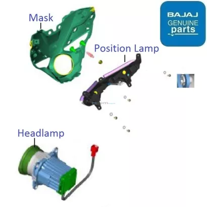 Bajaj Pulsar N250 (Single ABS, 2021-23): Headlamp